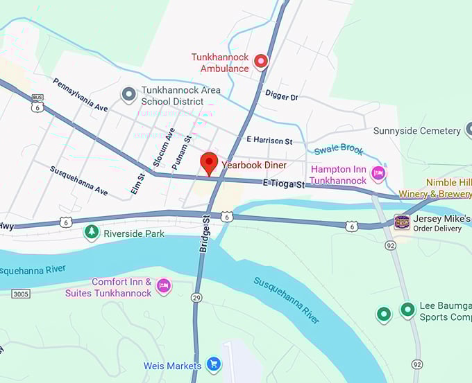 16. yearbook diner map