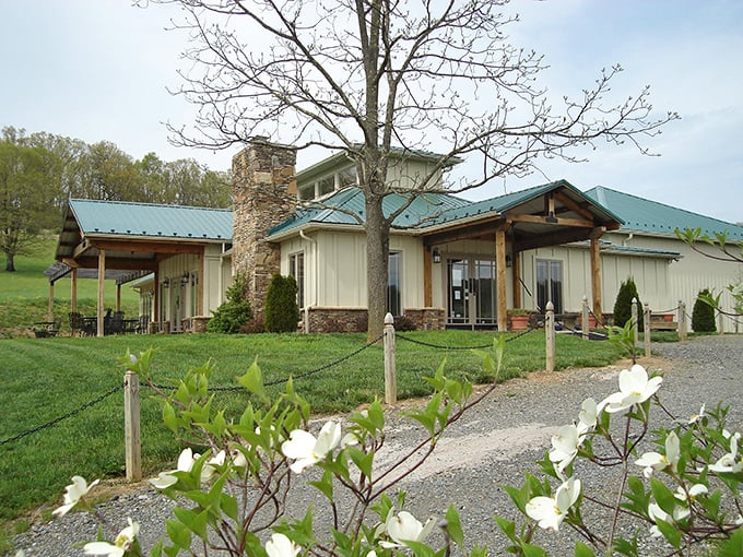West Wind Farm's classic white farmhouse and picket fence are straight out of a "countryside escape" Pinterest board.