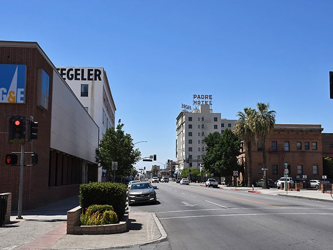 Downtown Bakersfield stretches out like a scene from "American Graffiti," where palm trees meet practical living.
