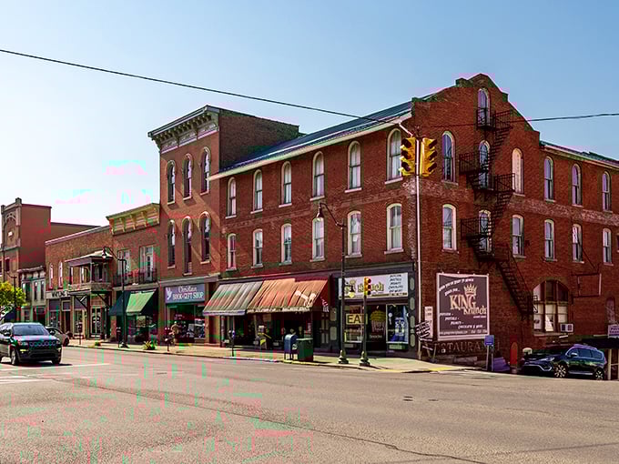 Brookville's brick-lined streets whisper stories of simpler times when neighbors knew each other's names.
