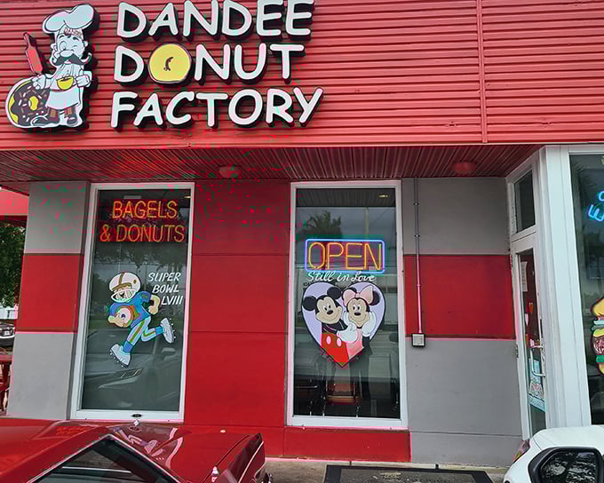 That cheerful chef mascot knows what he's doing - this red-striped factory churns out happiness by the dozen.