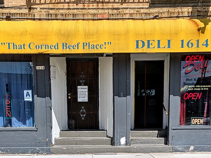 That yellow awning isn't just decoration—it's a beacon calling all corned beef lovers home.