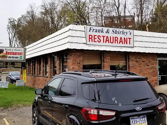 Frank & Shirley's brick exterior promises no-frills comfort food that's stood the test of time. The kind of place where calories don't count.