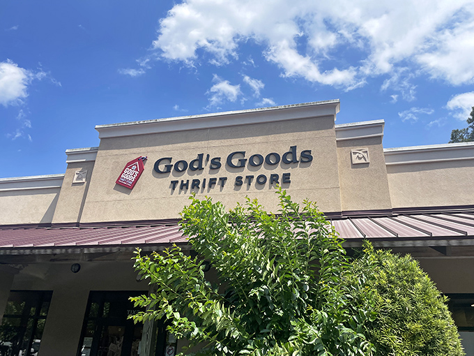 This welcoming storefront promises treasures inside - like finding gold in your neighbor's garage sale.