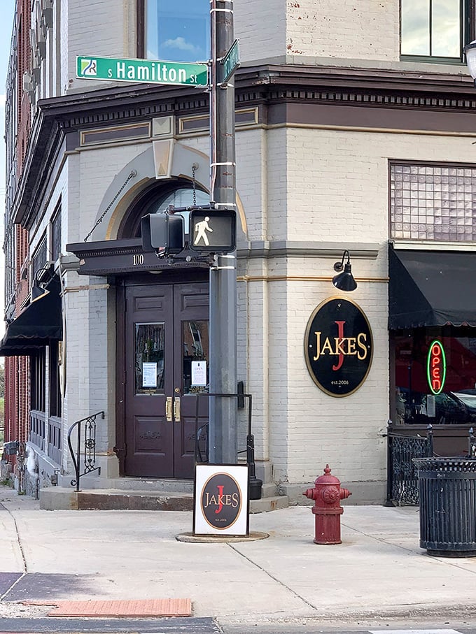 Jake's Old City Grill sits pretty on Hamilton Street, where brick meets character in downtown Saginaw.