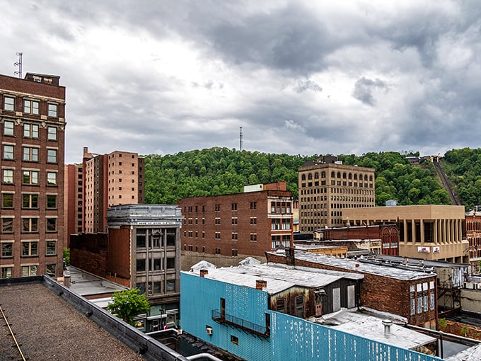Downtown Johnstown spreads across the valley like a well-loved quilt, each building telling its own story.