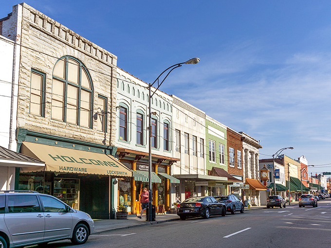 Mount Airy's downtown streets whisper stories of simpler times when neighbors knew each other's names.