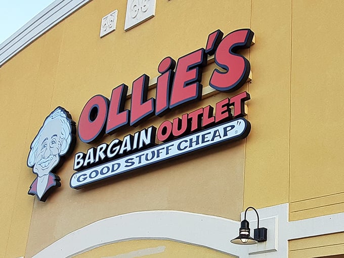 That cheerful mascot face promises "Good Stuff Cheap" – and boy, does Ollie's deliver on that promise with gusto!