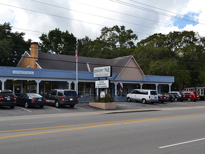 Welcome to treasure hunting heaven! This sprawling antique mall promises endless discoveries behind every blue-trimmed door.