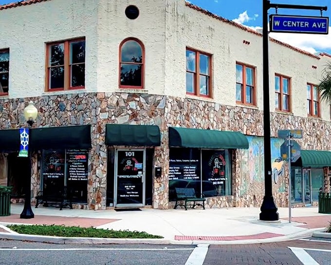 Stone facades and friendly awnings create the perfect backdrop for leisurely afternoon strolls.