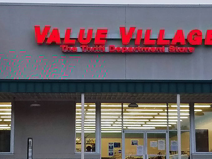 That bold red "VALUE VILLAGE" sign isn't just a name—it's a promise! This thrift department store in Kannapolis is where budget-friendly shopping dreams come true.