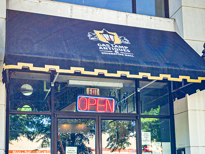 GasLamp's iconic storefront promises treasures within. Like a time machine with price tags, it's impossible to resist.