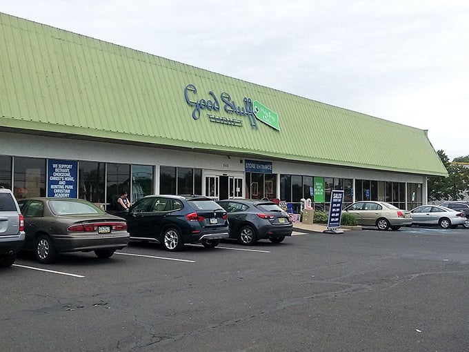 More than just a catchy name, Good Stuff Thrift lives up to its promise. Their spacious parking lot hints at the vast bargain universe waiting inside.