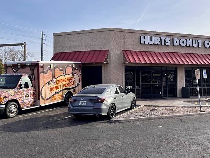 Their emergency donut vehicle isn't just clever marketing – it's a public service for serious sweet tooth emergencies.