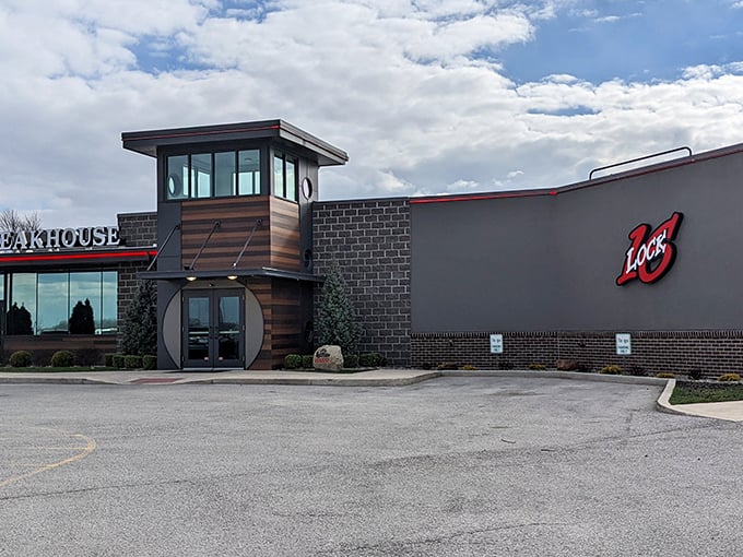 That architectural tower isn't just for show – it's a beacon calling meat lovers to their happy place.
