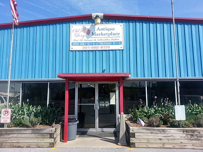 Step through these doors and prepare for a time-traveling adventure. Old Glory's entrance promises vintage wonders waiting just beyond the threshold.
