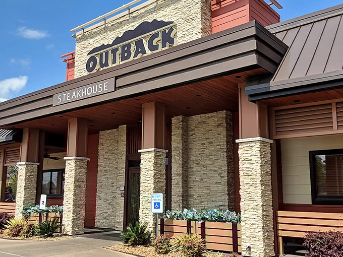 Stone and timber architecture whispers "come on in" – your taste buds are about to thank you.