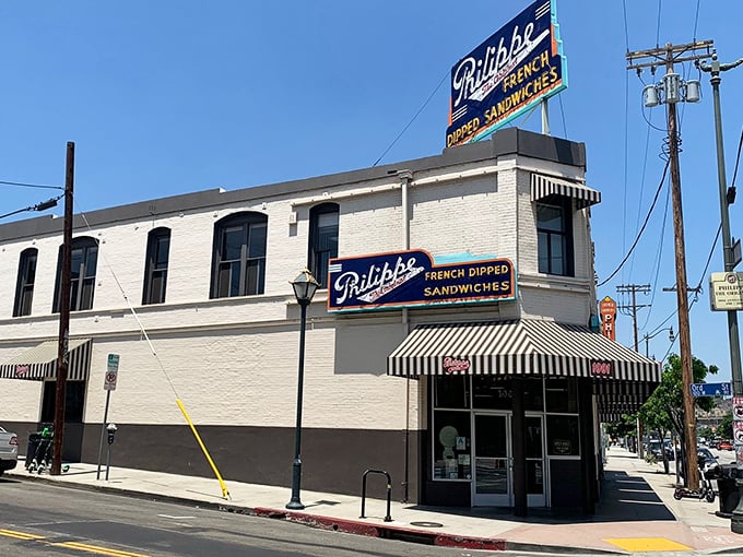 With vintage neon and timeless charm, Philippe’s feels like stepping into a sandwich-loving time machine that never runs out.
