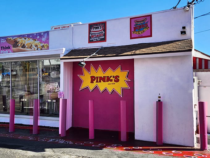 When your restaurant looks like Barbie's dream diner, you better deliver on taste – and Pink's absolutely does.