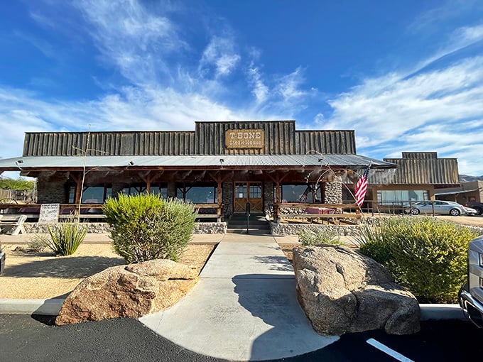 When a steakhouse looks this rustic and inviting, you know the flavor inside is as authentic as the charm outside.