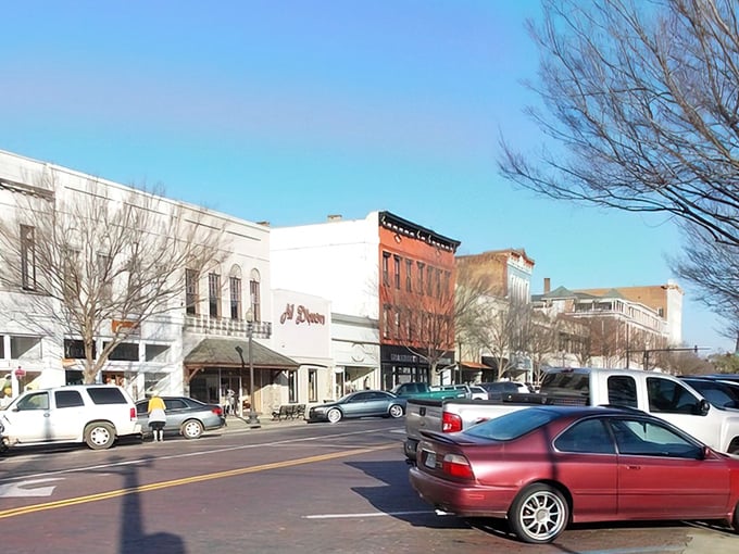 Thomasville's well-preserved main street offers a glimpse into small-town Georgia living where local shops thrive instead of big box stores.