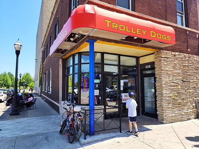 Trolley Dogs stands ready to cure whatever ails you with grilled perfection. 