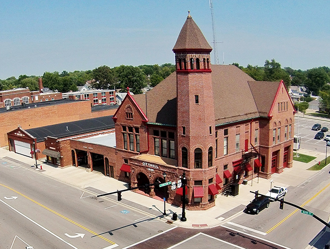 This magnificent red brick City Hall isn't just a building—it's a time machine to when architecture had personality and civic pride was built to last.