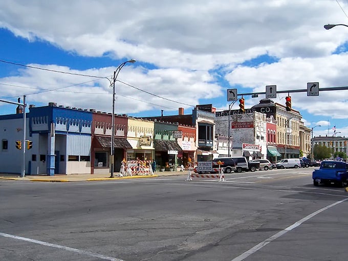 Main Street Peru offers that perfect small-town tableau – colorful storefronts under big Midwestern skies where neighbors still wave from across the street.