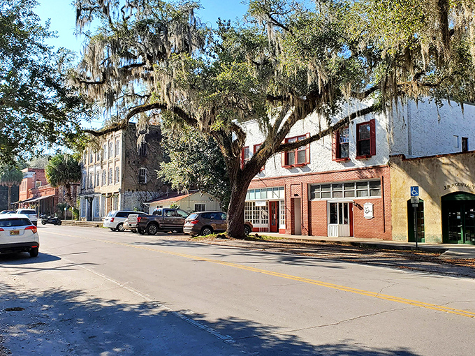 Micanopy's downtown feels like stepping onto a movie set—because it actually was one for the 1991 film "Doc Hollywood."