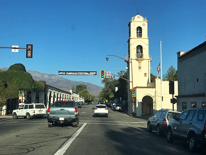 The bell tower isn't just pretty—it's Ojai's North Star, guiding visitors to a downtown where rushing is considered impolite and possibly illegal.