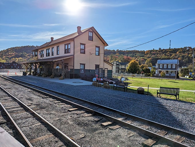 This isn't just a train station—it's a time portal disguised as a charming yellow building. Rockhill's architectural equivalent of comfort food.
