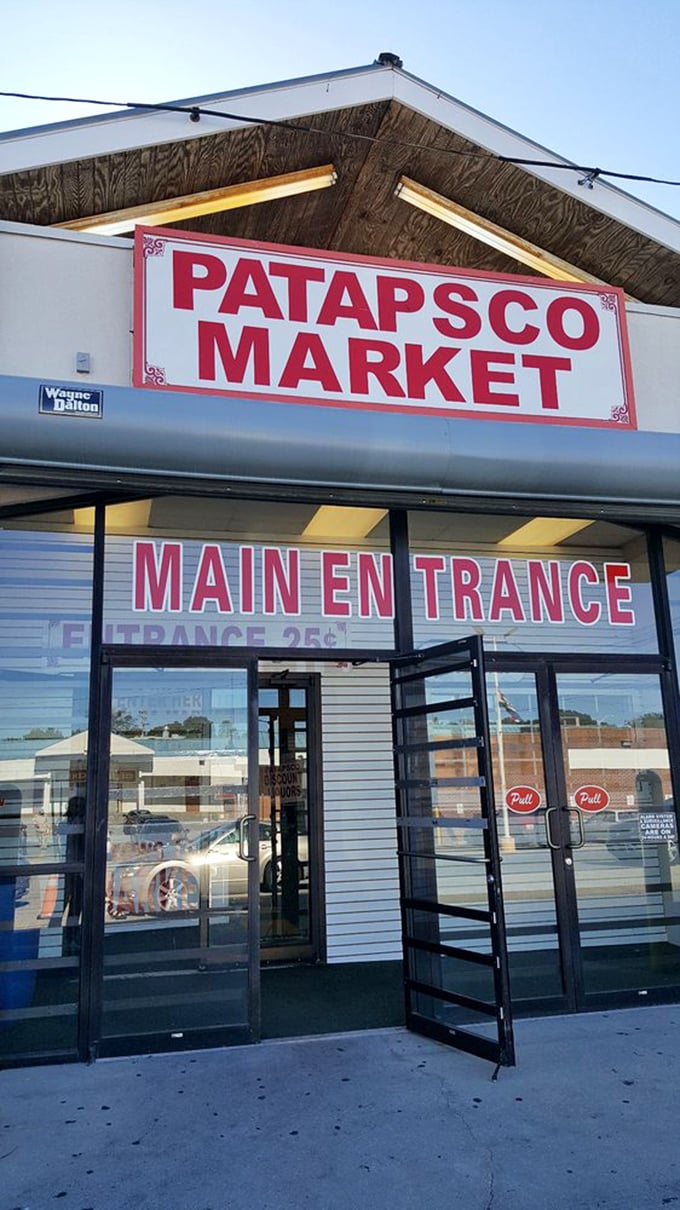 The main entrance beckons with its no-frills signage – a portal to possibility where treasure hunters begin their weekend quests.