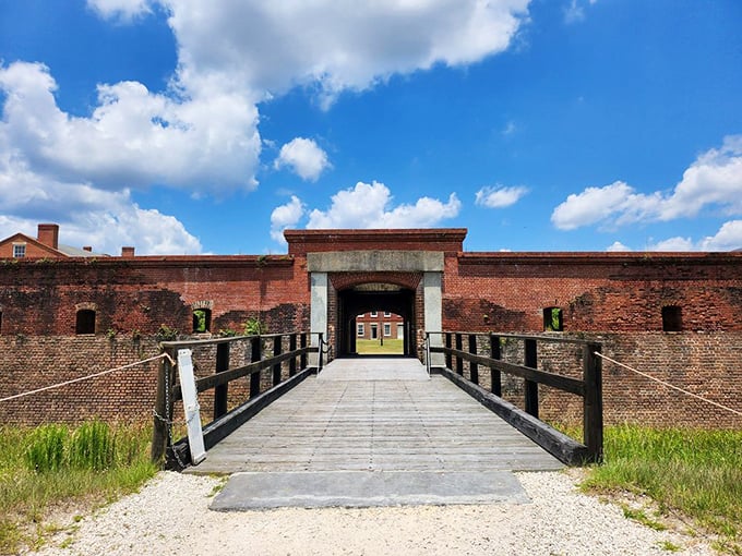 Not just another pretty entrance—this drawbridge welcomes you to step back in time. No dragons or knights, but plenty of American history.
