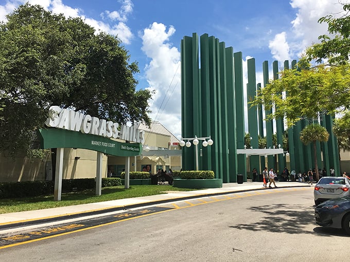 Those iconic green pillars aren't just for show – they're actually holding up the weight of all your future purchases.