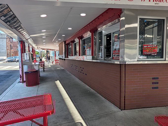 No fancy frills here—just stainless steel counters and a straightforward menu where culinary magic happens daily at this Philadelphia institution.