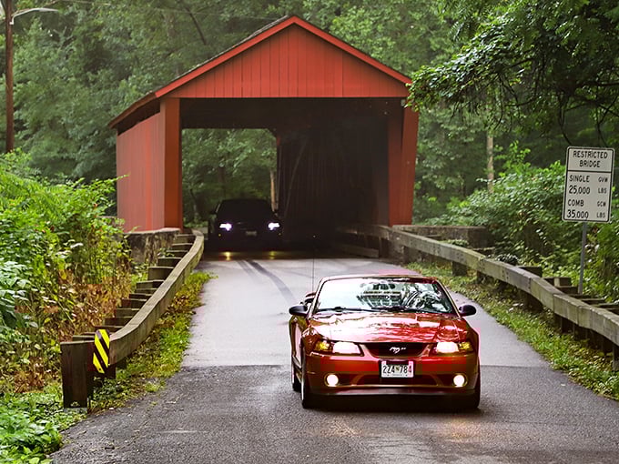 Rush hour at Jericho Bridge means waiting for one car to pass before yours. Some traffic jams are worth savoring.