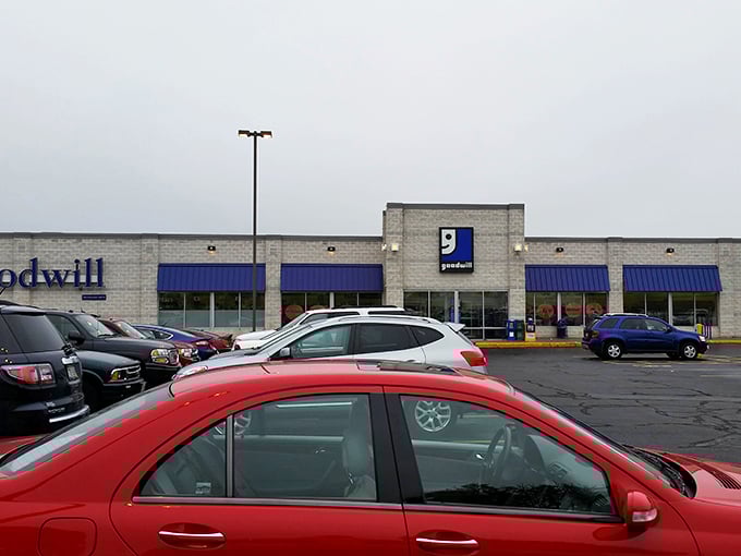 On overcast days, the Goodwill's parking lot fills with hopeful hunters, each car representing someone's quest for that perfect unexpected find.