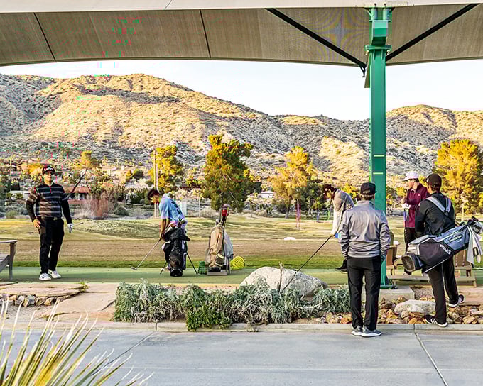 Teeing off in paradise! Golfers enjoy Hawk's Landing where desert vistas compete for attention with perfectly manicured greens – retirement never looked so invitingly active.