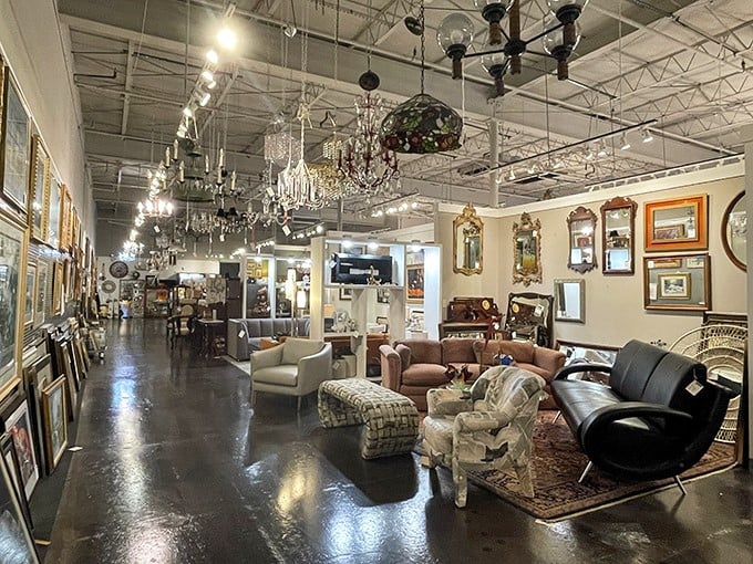 Step inside and the first thing you notice is space—glorious space—filled with furniture vignettes that make your apartment suddenly feel inadequate.