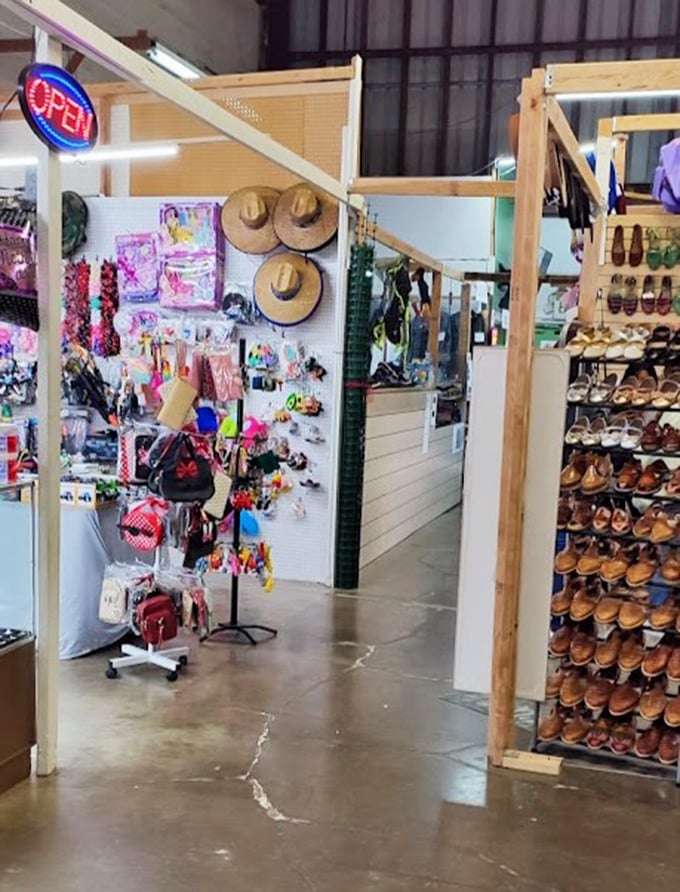 Aisles of possibility stretch forever, each booth a different chapter in the great American story of stuff.