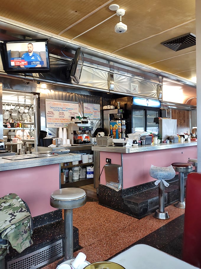 Pink countertops and swivel stools aren't Instagram bait—they're the real deal, from an era when diners were America's living rooms and coffee was always brewing.