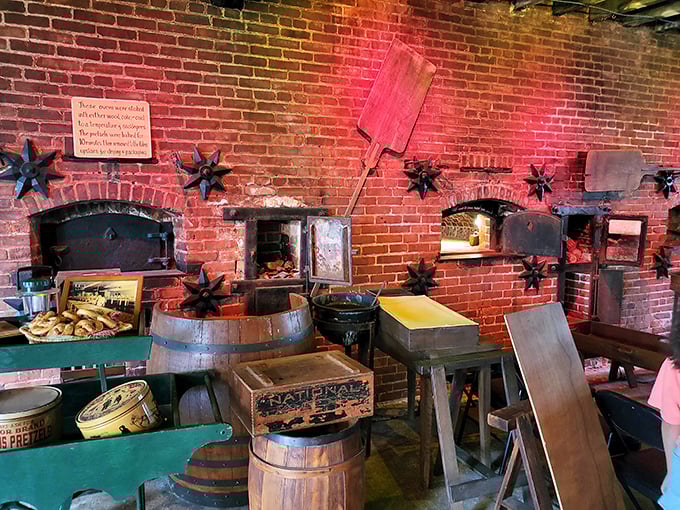 The bakery's historic brick ovens aren't just functional—they're living museums where pretzel magic has happened for generations, complete with vintage wooden tools that tell stories of their own.
