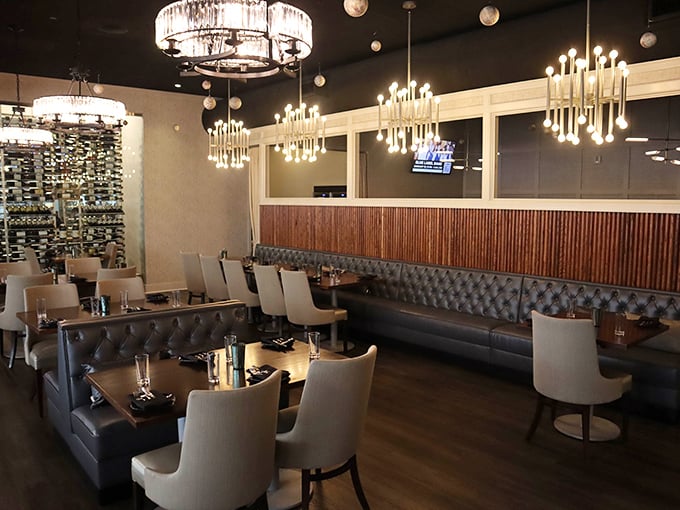 Not your grandfather's steakhouse! Tonic's interior marries modern elegance with comfortable intimacy – like wearing a tuxedo with slippers.