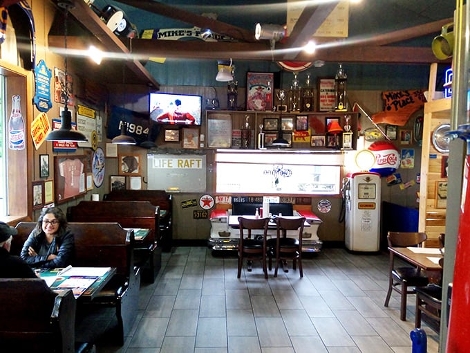 Step inside and your eyes don't know where to rest first. Every inch tells a story in this museum of American nostalgia.