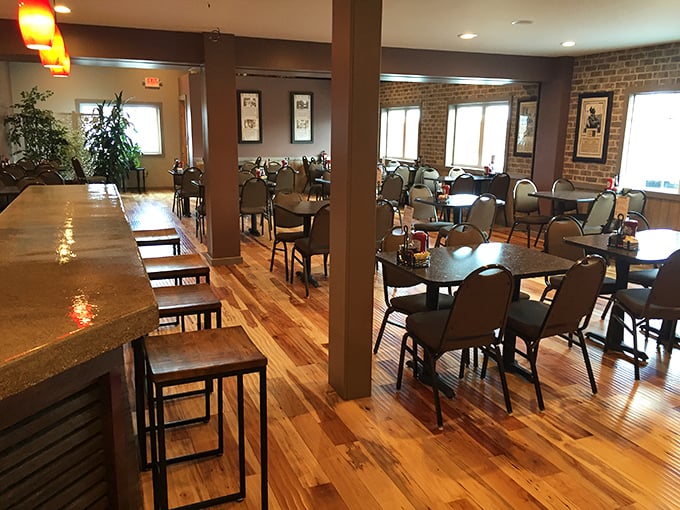 A warm, inviting dining space ready to welcome guests with comfort and flavor.