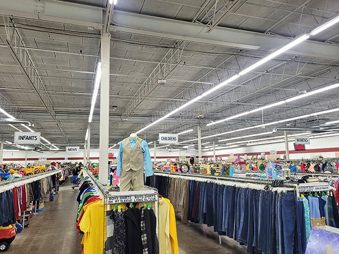 Rows upon rows of possibility stretch toward the horizon. This isn't shopping—it's an expedition with wallet-friendly rewards.