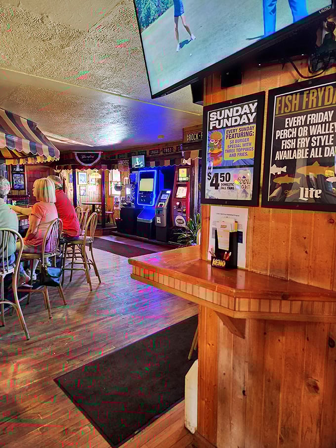 Wood paneling, vintage arcade games, and that unmistakable neighborhood bar glow—some places just feel like home the moment you walk in.