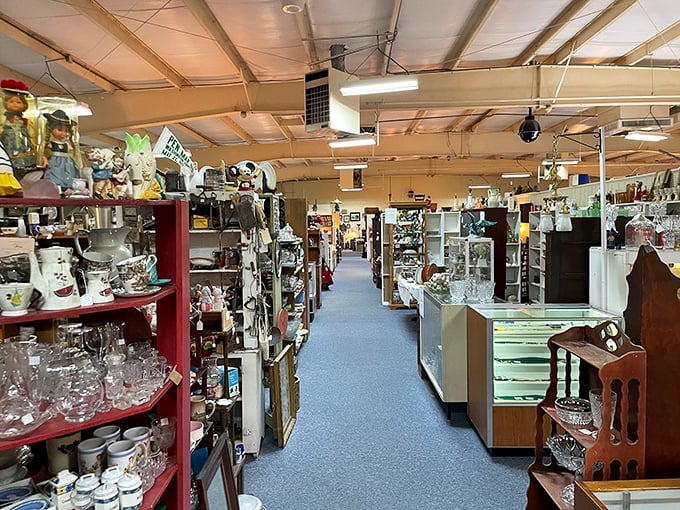 Aisles of possibility stretch before you, each booth a different personality waiting to share its carefully curated collection of yesteryear.