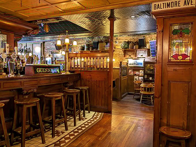 Step inside and you're transported to Dublin without the jet lag—warm wood, tin ceilings, and the promise of perfectly poured pints awaiting your arrival.
