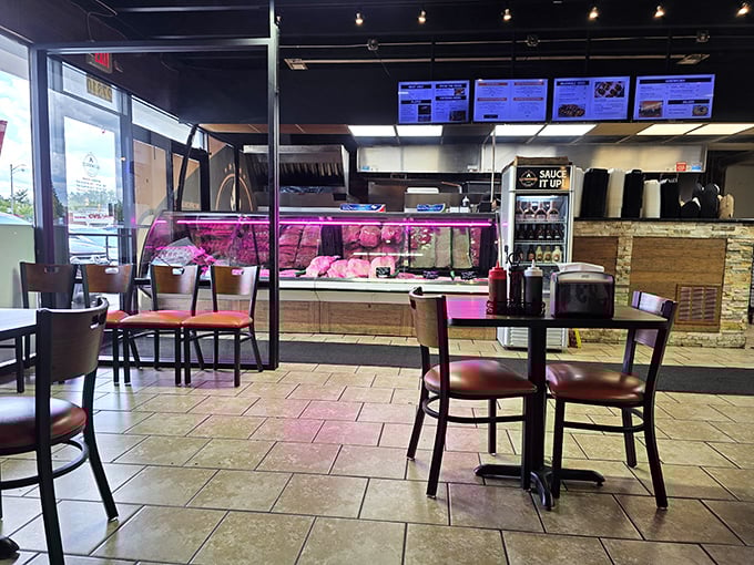 Simple, functional, and focused on what matters—the interior of A.B.'s is the barbecue equivalent of a concert hall where meat is the headlining act.